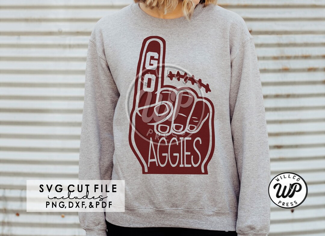 Aggies svg, Foam Finger svg, Cute Football svg, dxf para silouhette ...