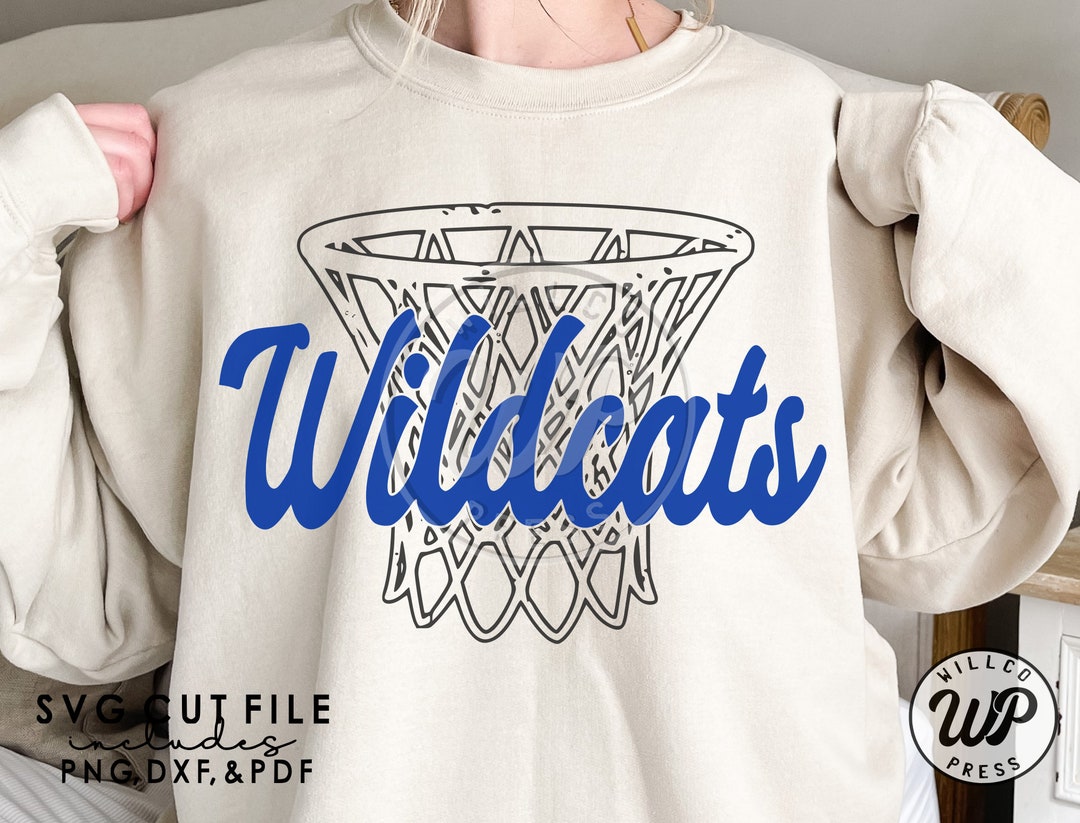 Wildcats Basketball, Wildcats Net Svg, Grunge Distressed, Png, Dxf, Svg ...