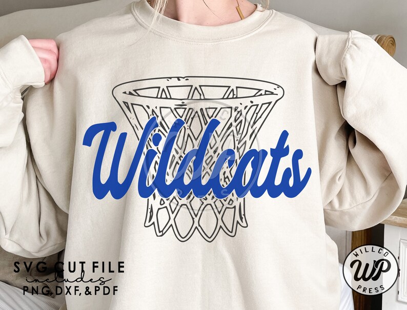 Wildcats Basketball, Wildcats Net Svg, Grunge Distressed, Png, Dxf, Svg ...