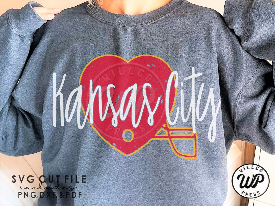 Kansas City Svg, Football Svg, Heart Helmet, Grunge Distressed, Png ...