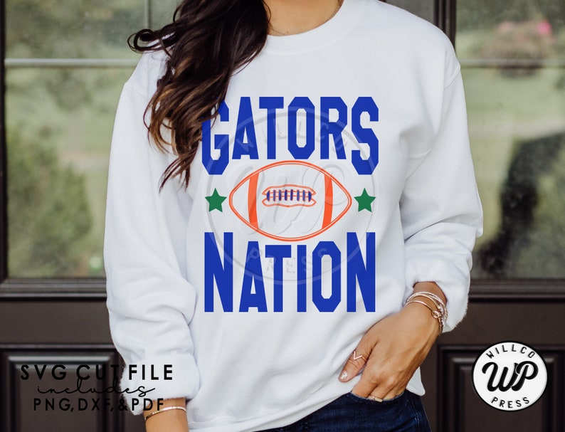 Gators Nation Football Svg Png Dxf Svg Files for Cricut - Etsy