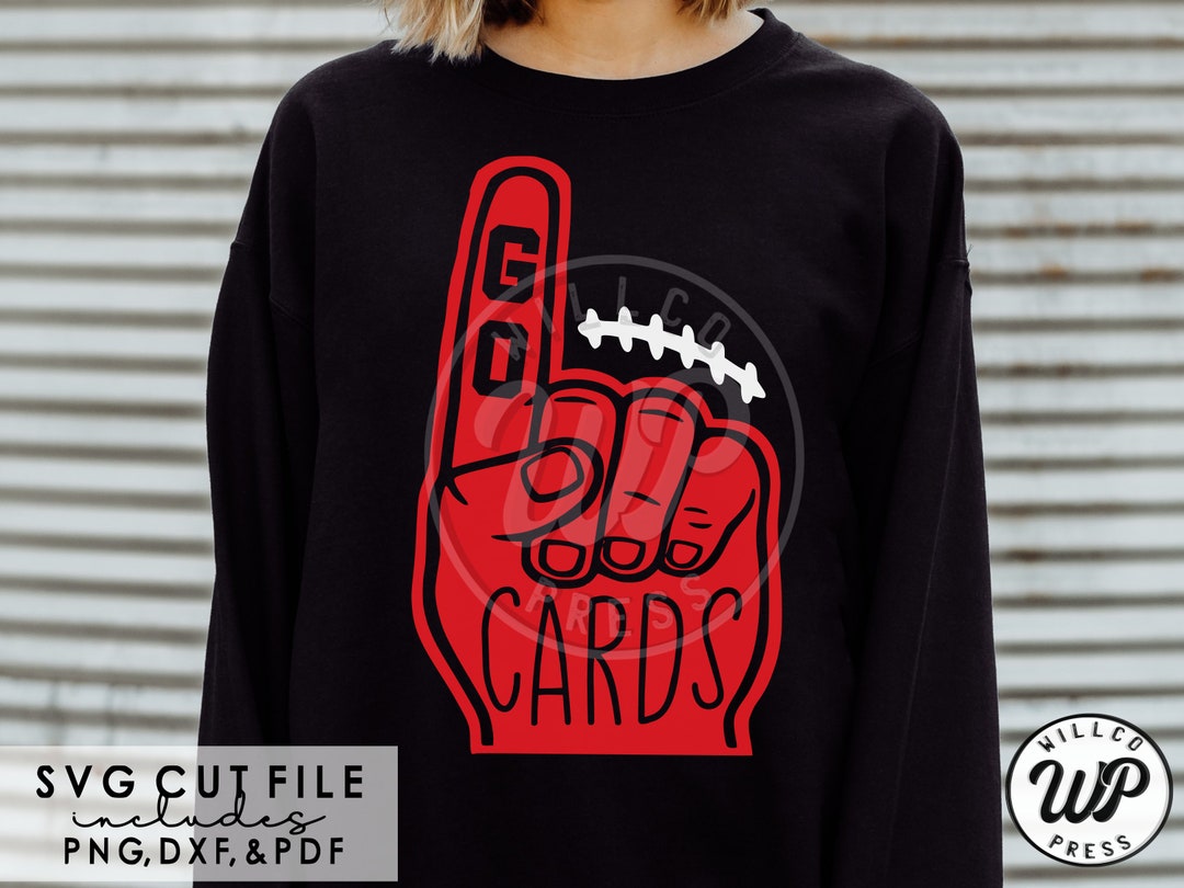 Go Cards Svg, Cardinals Football, Fan Foam Finger, Dxf, Png, Grunge ...