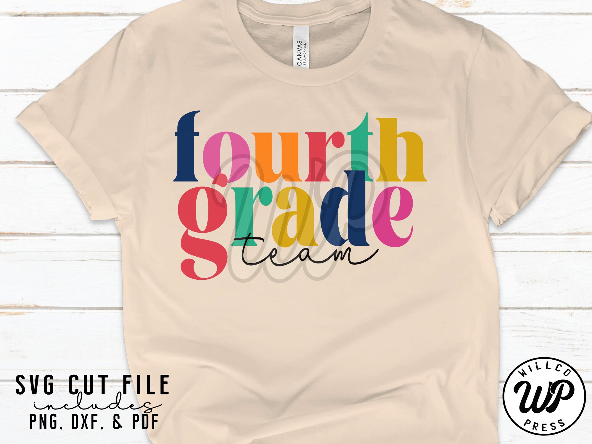 Fourth Grade Team, Teacher Svg, 4th Grade, Png, Dxf, Svg Files for ...