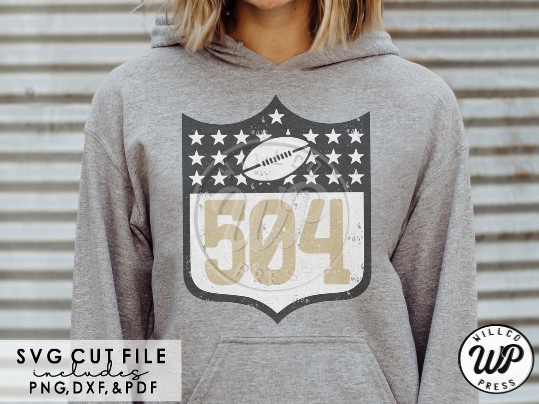 504 Football Png, New Orleans Area Code, Svg Files for Cricut, 300 Dpi ...