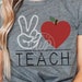Peace Love Teach Svg, Teacher Svg, Teacher Appreciation Week, Gift, Png ...