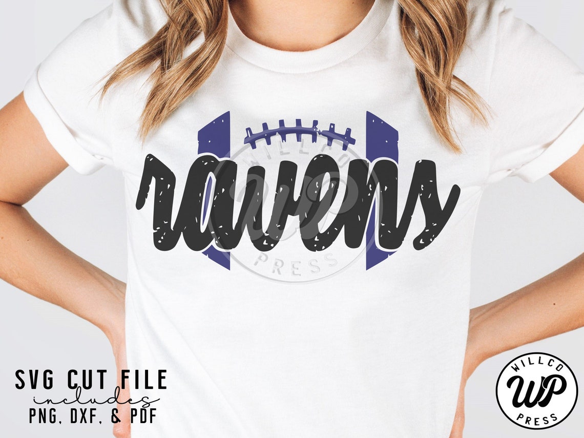 Ravens Football Svg, SVG Files for Cricut, Grunge Distressed, Png, Dxf ...