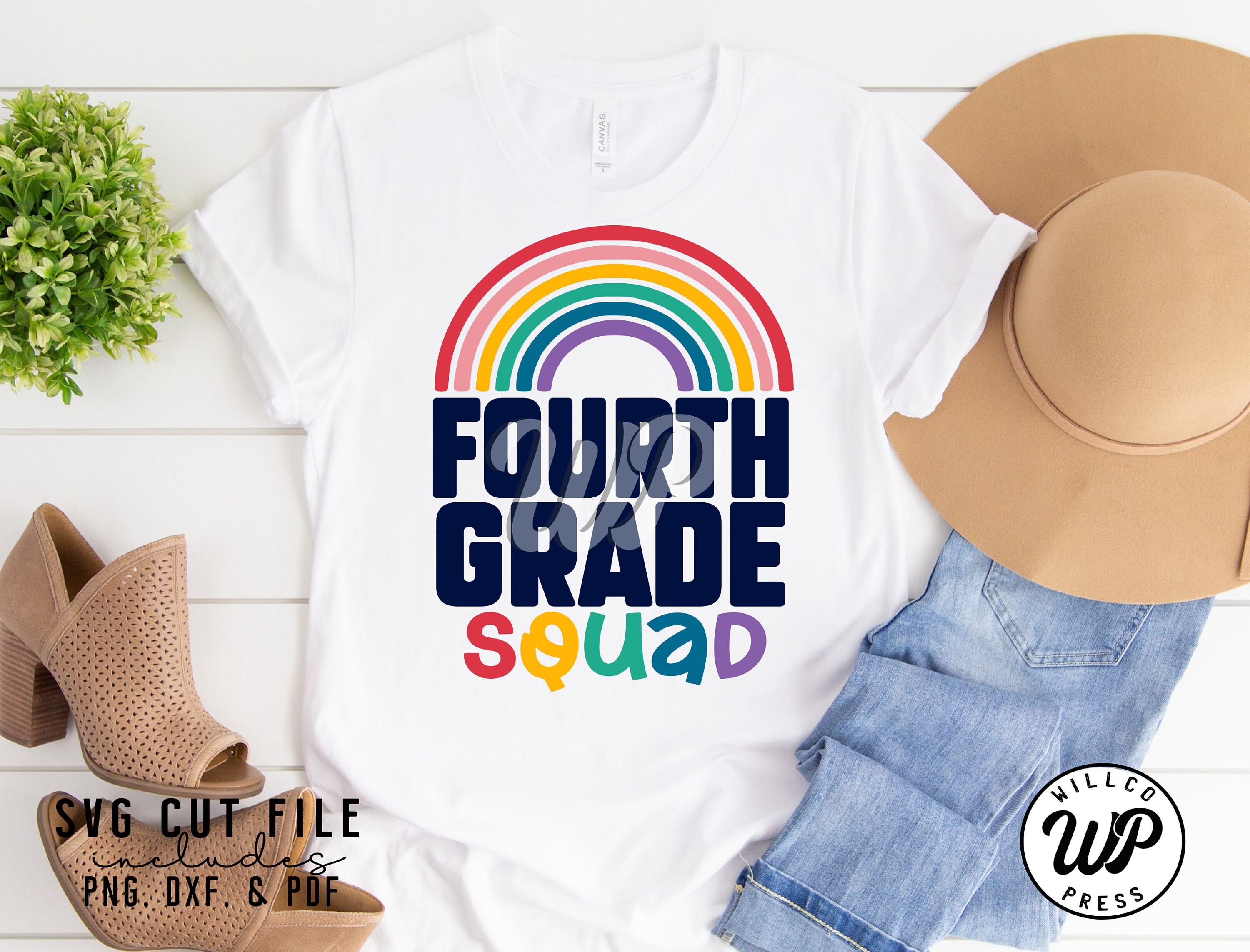 Fourth Grade Squad Svg, 4th Grade Teacher, Teacher Teams, Png, Dxf, Svg ...