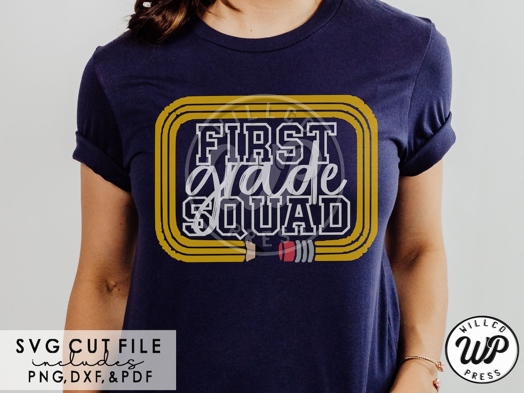 First Grade Squad, Teacher Team Svg, Transparent Png, Sublimination ...