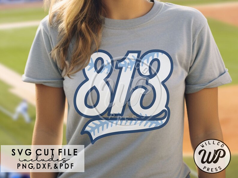 813 Baseball Png, Tampa Bay Svg, Retro Area Code, Dtf Image, Digital ...