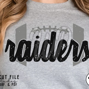 Raiders Football Svg, Grunge Distressed, Png, Dxf, Svg Files for Cricut ...
