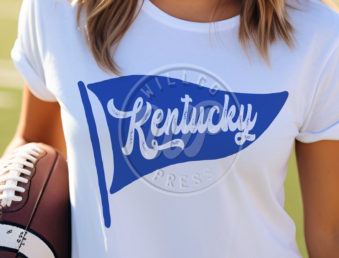 Kentucky Pennant Flag, Vintage Football Svg, Team Retro Svg, Kentucky ...