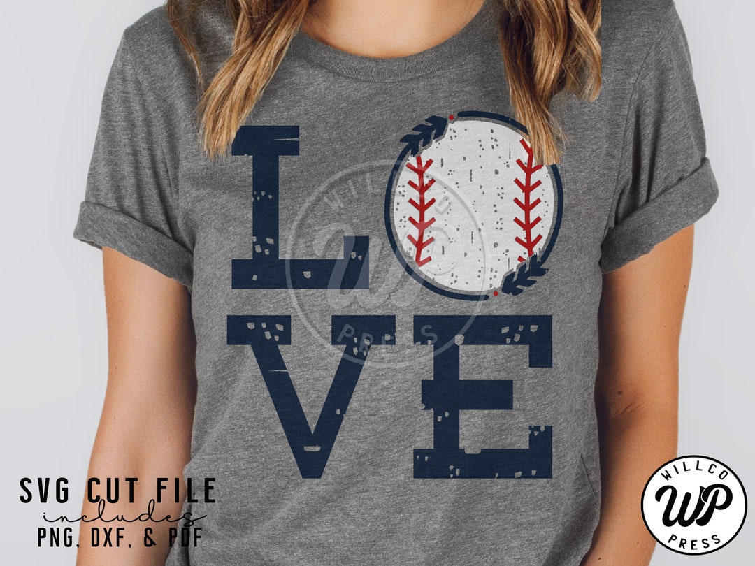 Love Baseball Svg, Baseball Svg Cut File, Distressed, Svg Files for ...