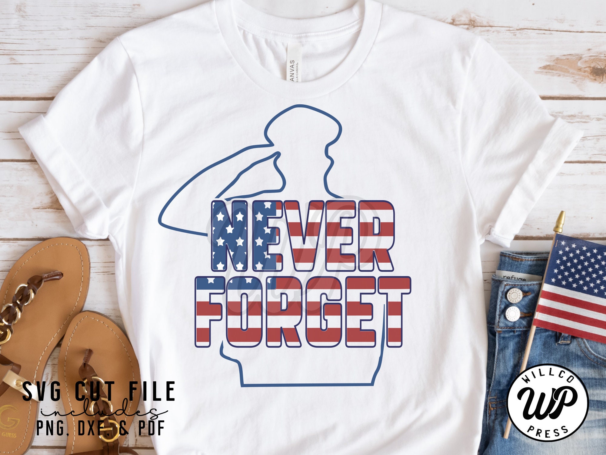 Never Forget Svg Memorial Day Svg Patriotic American Flag - Etsy