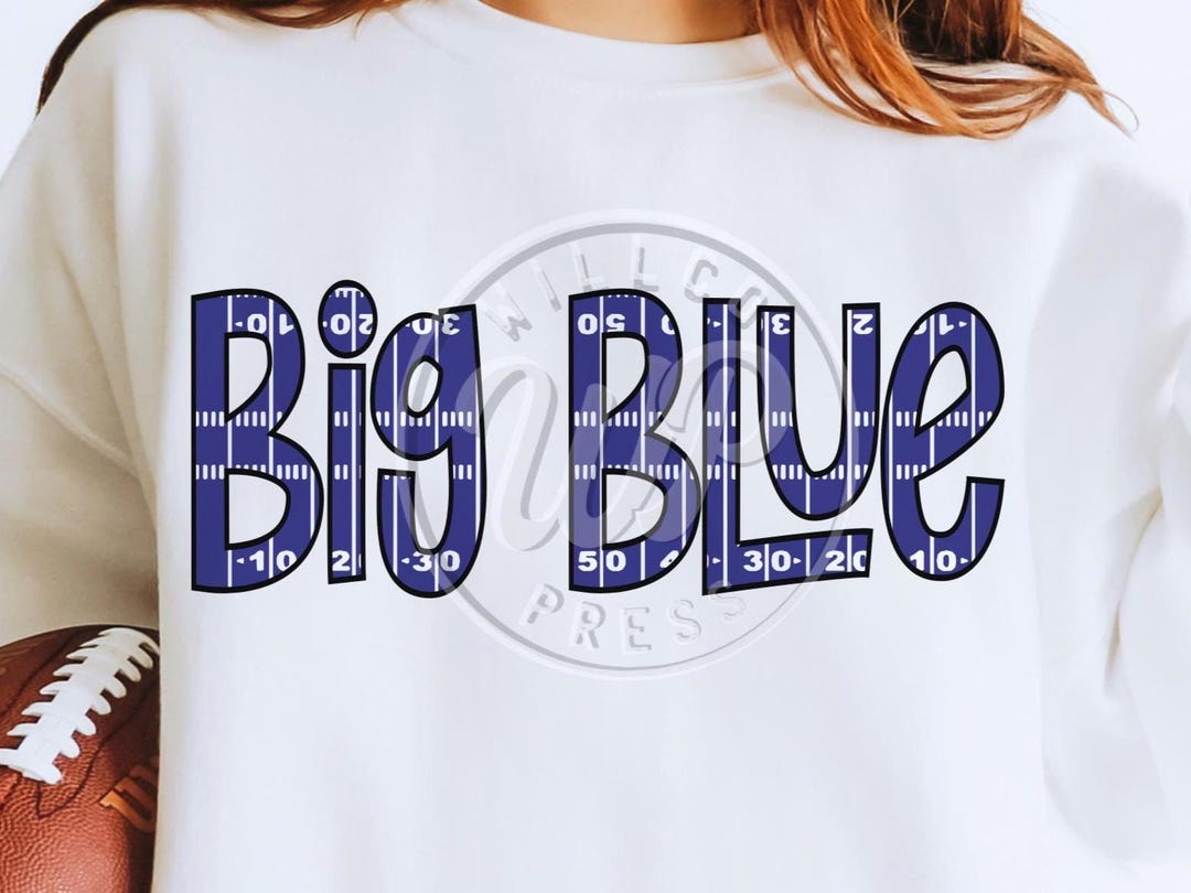 Big Blue Football Png, Mascot Clipart, Digital Download, Transparent ...