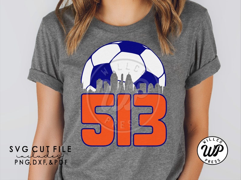 513 Cincinnati Svg, Soccer SVG, Cincy Skyline, Png, Dxf, Svg Files for ...