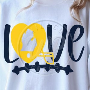 Michigan Love Svg, Football Svg, Heart Helmet, Png, Dxf, Svg Files for ...
