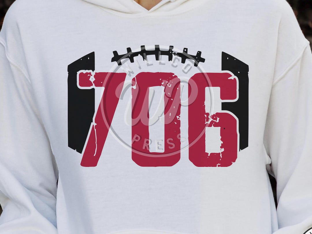 706 Football Svg, Athens Georgia Area Code, Digital Download, Dxf for ...