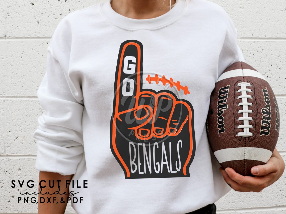Go Bengals Svg, Bengals Football, Fan Foam Finger, Dxf, Png, Svg Files ...