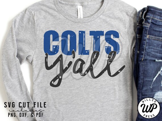 Colts Yall Svg Grunge Distressed Football Basketball Png - Etsy