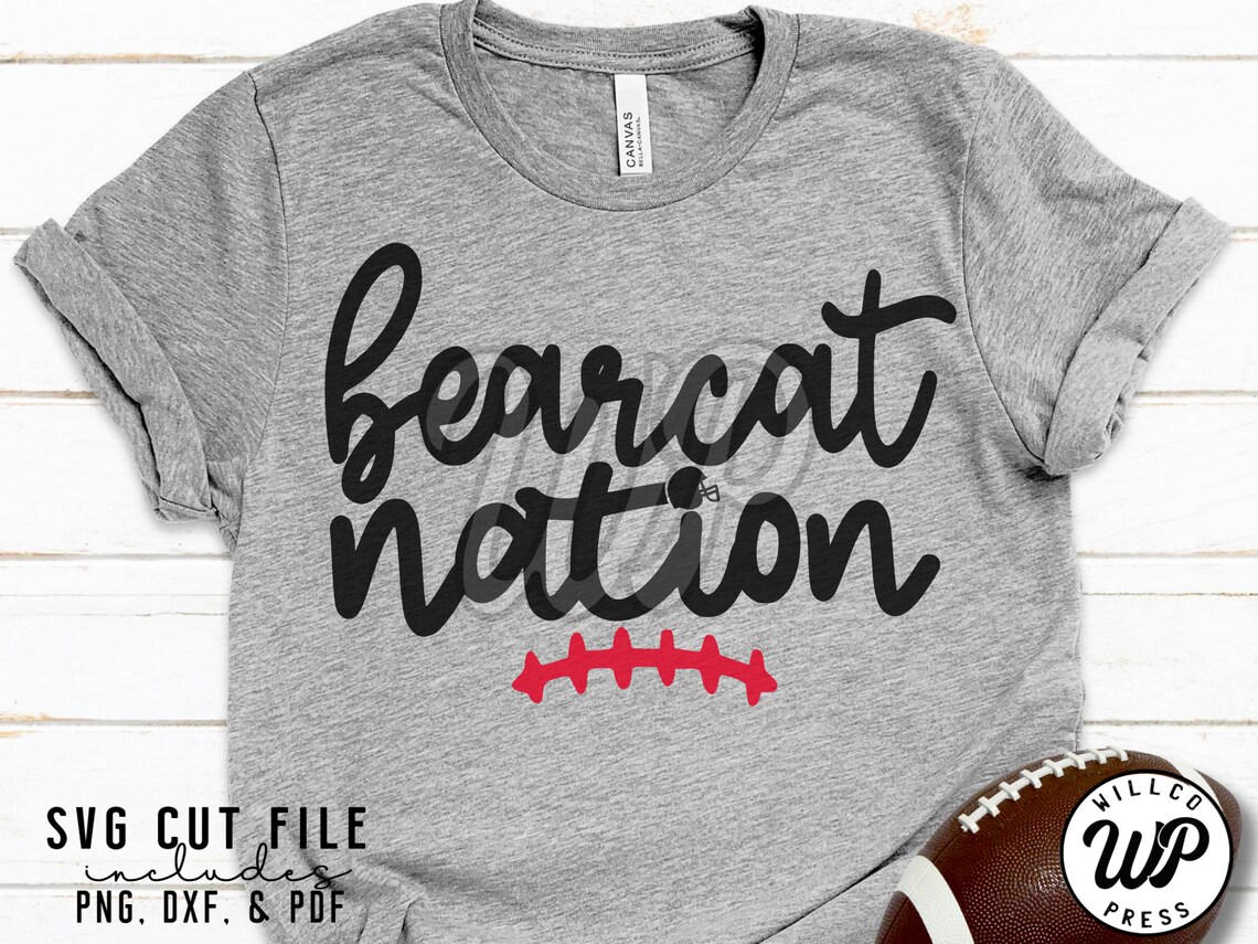 Bearcat Nation Svg Bearcats Football Png Dxf Svg Files for - Etsy