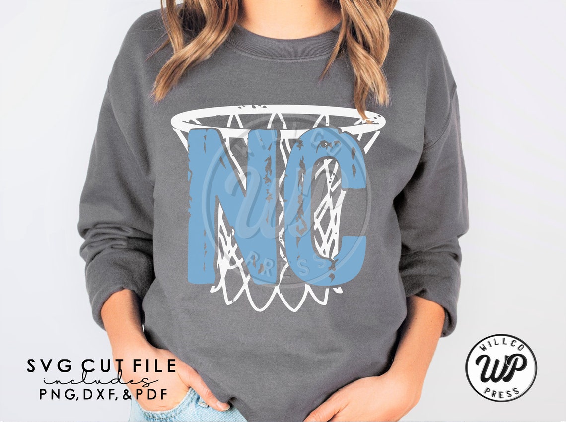 NC Basketball Svg, North Carolina Svg, Grunge Distressed, Png, Dxf, Svg ...