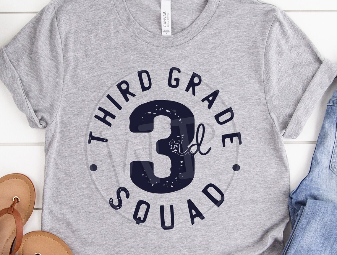 Third Grade Squad 3rd Grade Teacher Svg Grunge Distressed | Etsy