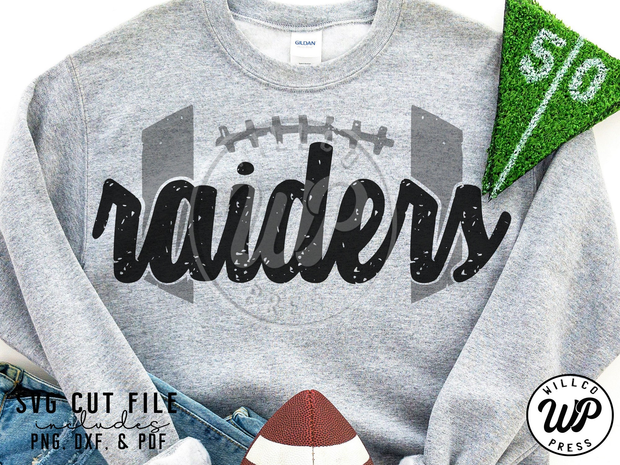 Raiders Football Svg Grunge Distressed Png Dxf Svg Files - Etsy