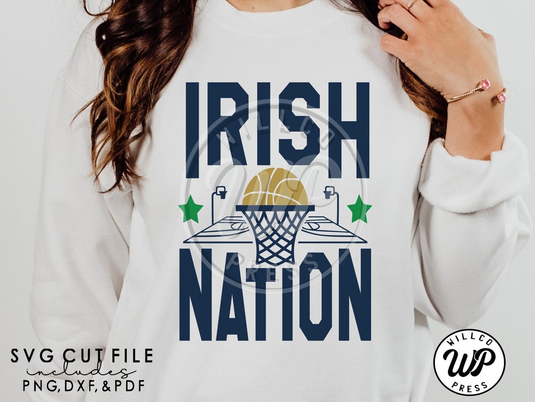 Irish Nation Svg, Basketball Svg, Fighting Irish Retro, Png, Dxf, Svg ...