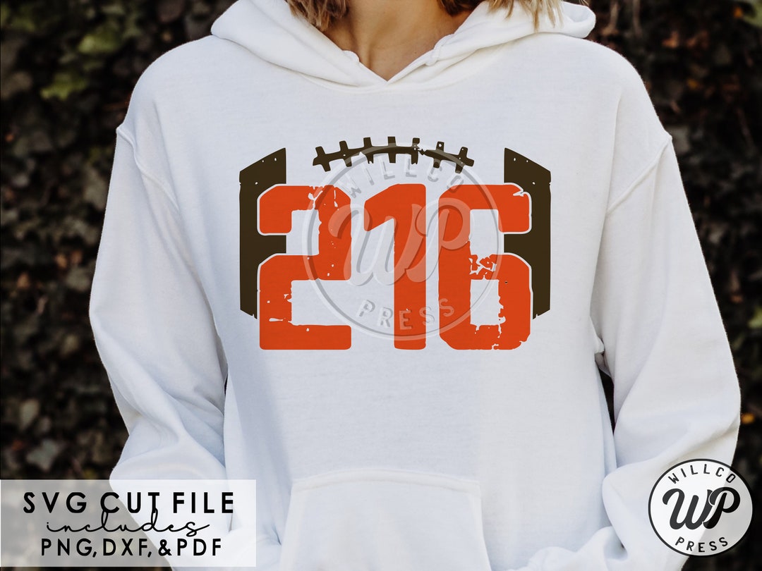 216 Football Svg, Cleveland Area Code, Digitial Download, Transparent ...