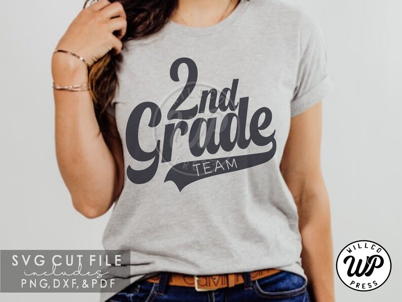 2nd Grade Team Retro Teacher Svg Second Grade Png Dxf Svg - Etsy