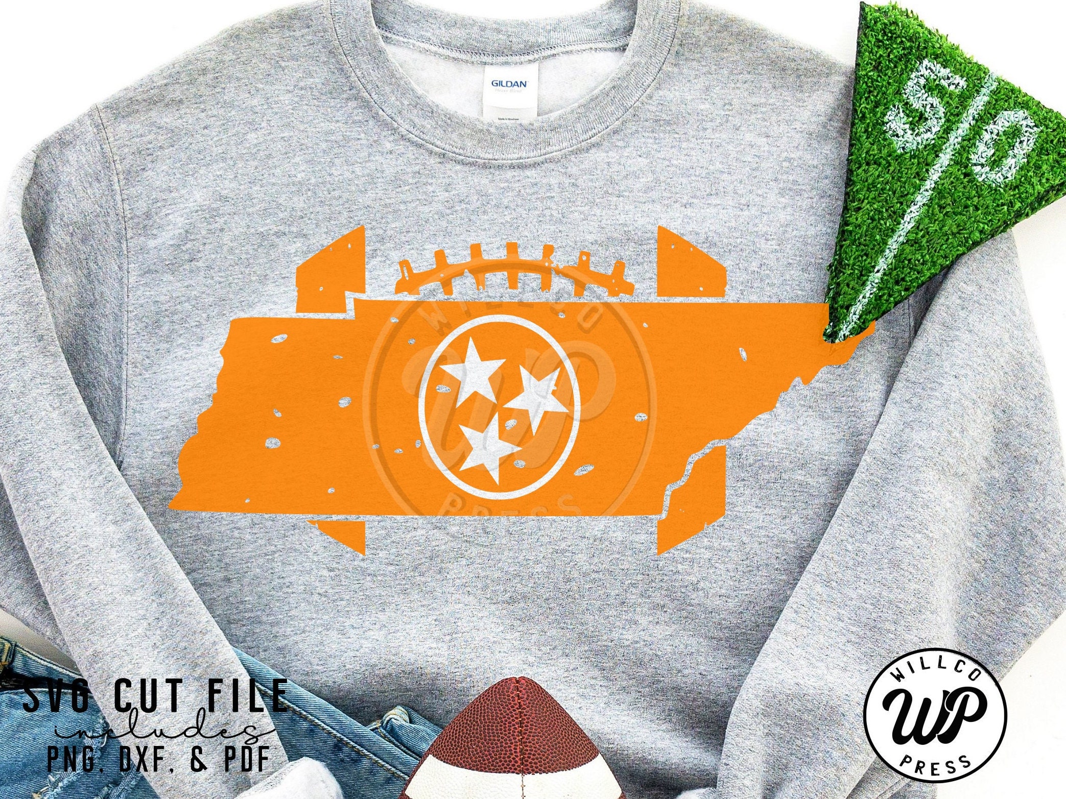 Tennessee Stars Svg, Grunge Football Svg, Distressed, Png, Dxf, Svg ...