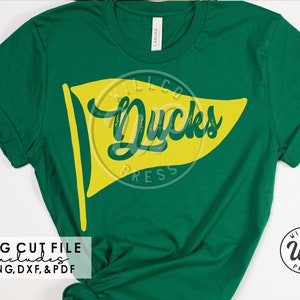 Ducks Pennant Svg, Team Flag Svg, Vintage Football Svg, Digital ...
