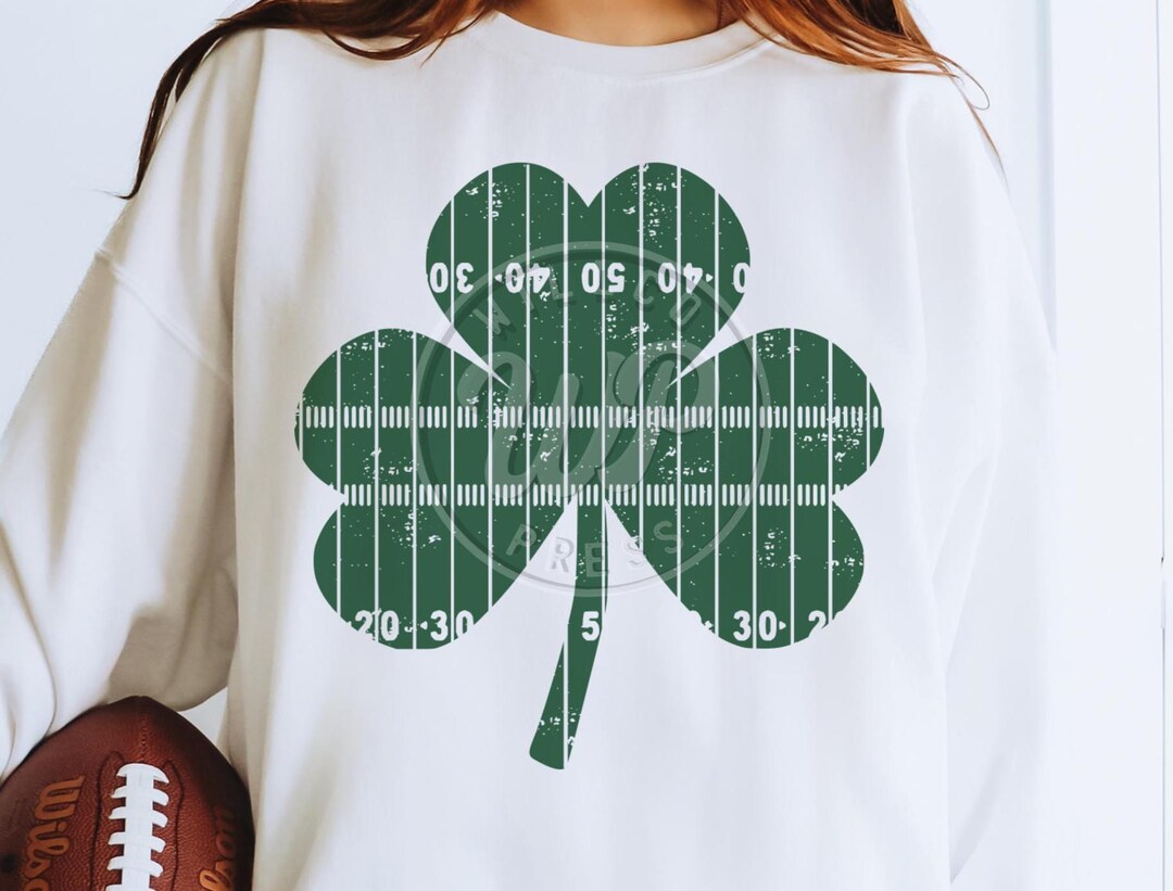 Shamrock Football Png, Irish Football Svg, Yard Lines Svg, Digital ...