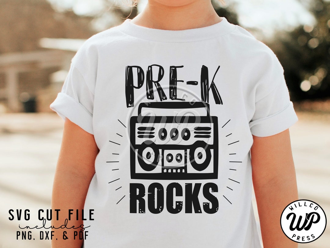 Pre K Rocks Svg, Pre Kindergarten, Teacher Svg, Png, Dxf, Svg Files for ...