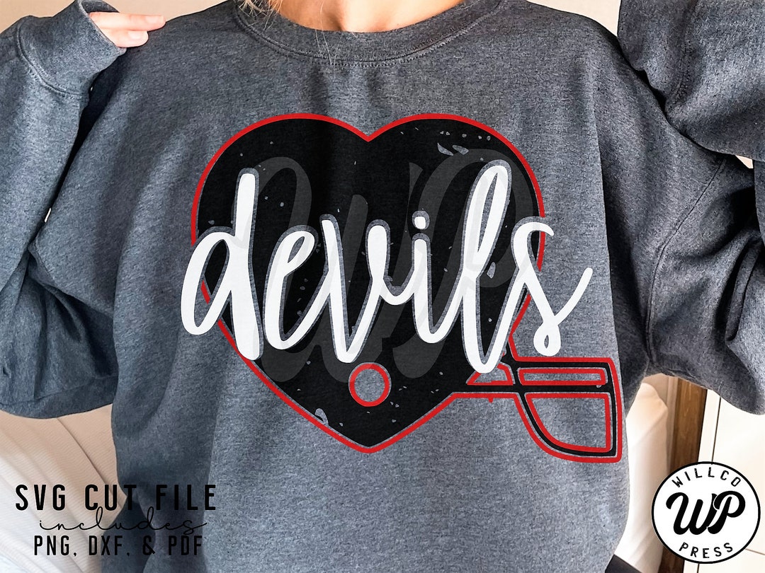 Red Devils Svg, Grunge Football, Png, Dxf, Svg Files for Cricut ...