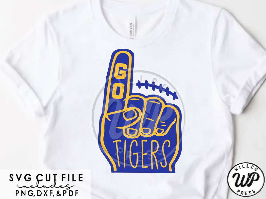 Tigers Football Svg Foam Finger Digital Png Dxf Svg Files - Etsy