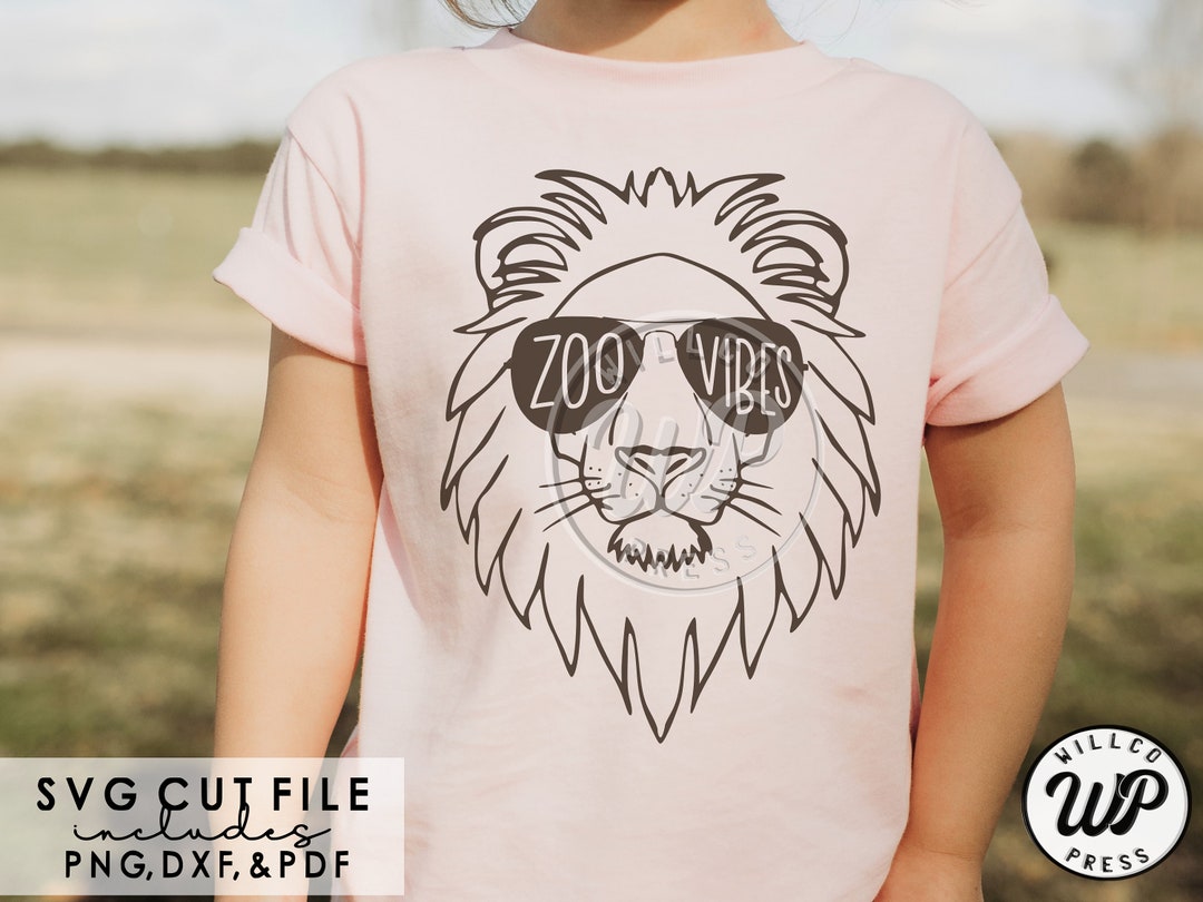 Zoo Vibes Svg, Field Trip Svg, Lion Sunglasses, Safari Party, Dxf, Dtf ...
