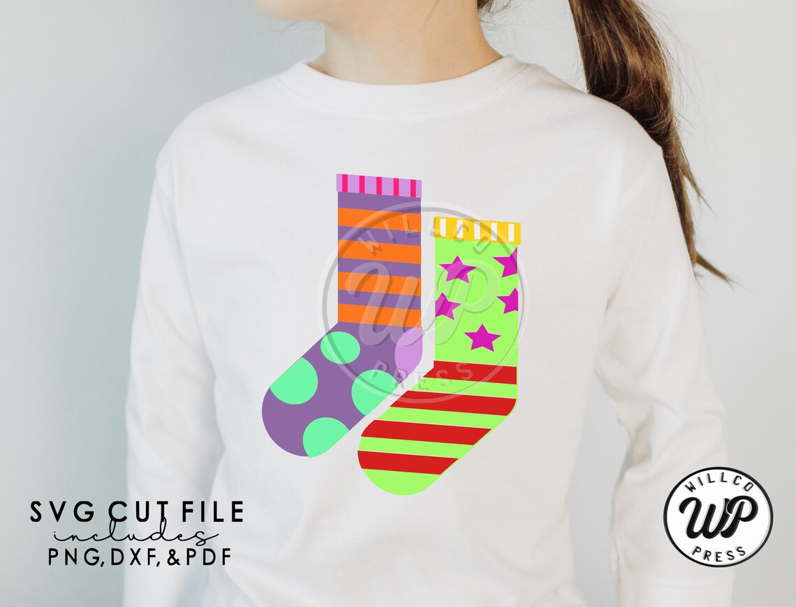 Wacky Socks Svg Crazy Socks Svg Spirit Week Svg Spirit Week - Etsy