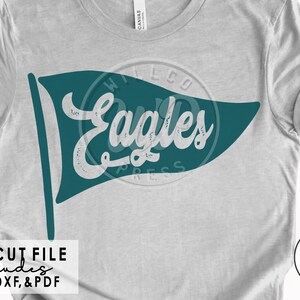 Eagles Pennant Svg, Team Flag Svg, Vintage Football Svg, Digital ...