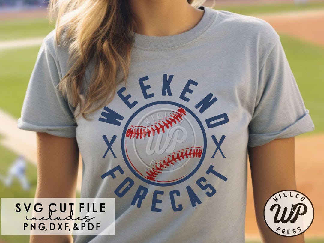Weekend Forecast, Retro Baseball Svg, Digital, Png Clipart, Dxf, Svg ...