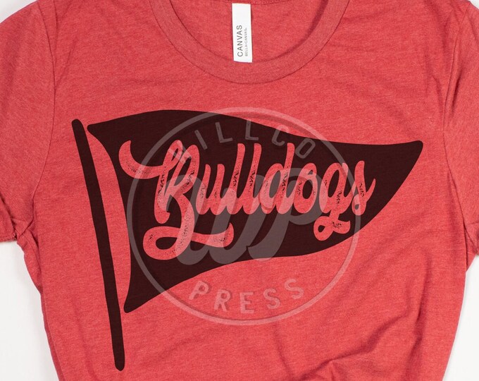 Pennant Mascot Bulldogs PNG Digital File High School College Football ...