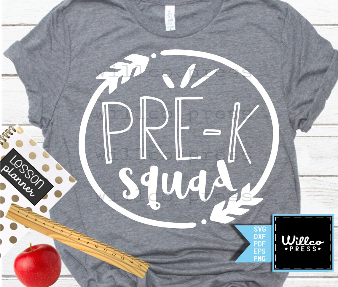 Pre K Squad Svg Pre Kindergarten Teacher Shirt Svgs Png | Etsy