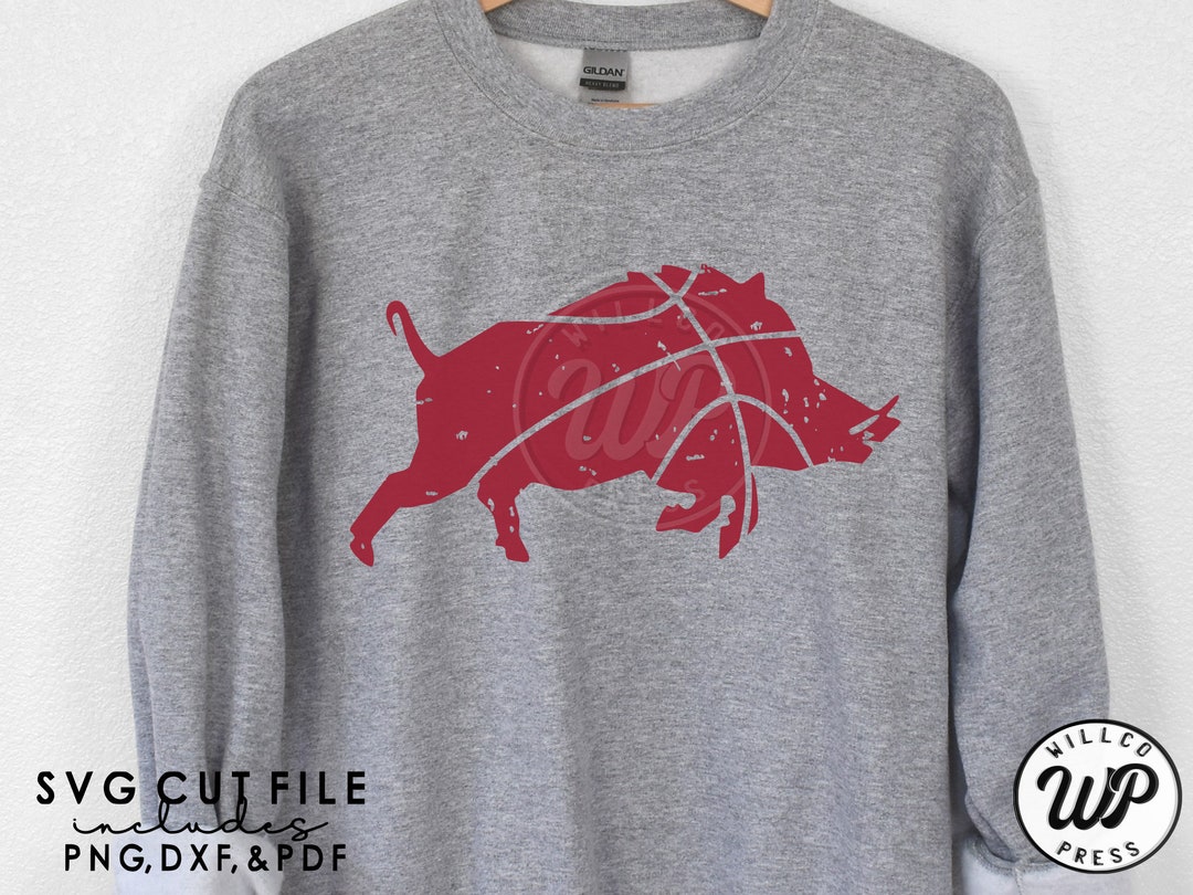 Hog Basketball Svg, Wild Boar Svg, Grunge Distressed, Png, Dxf, Dtf ...