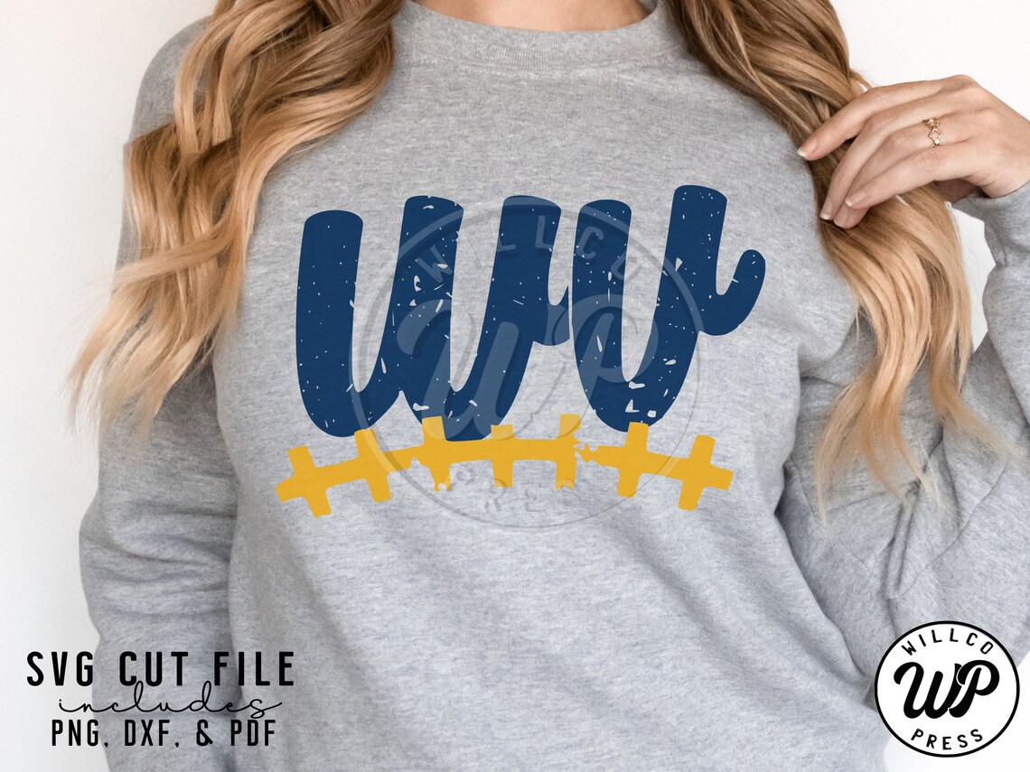 WV Football Svg, West Virginia Svg, Grunge Distressed, Png, Dxf, Svg ...