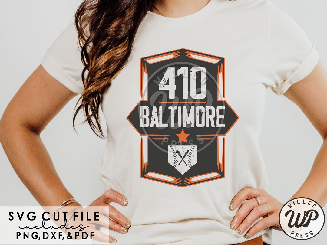 410 Baseball Svg, Baltimore Area Code, Transparent Png, Dxf for ...