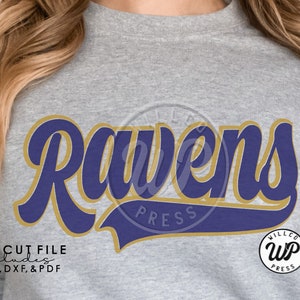 Ravens Retro Svg, Svg Files for Cricut, Dxf, Png, Sublimination, Vinyl ...