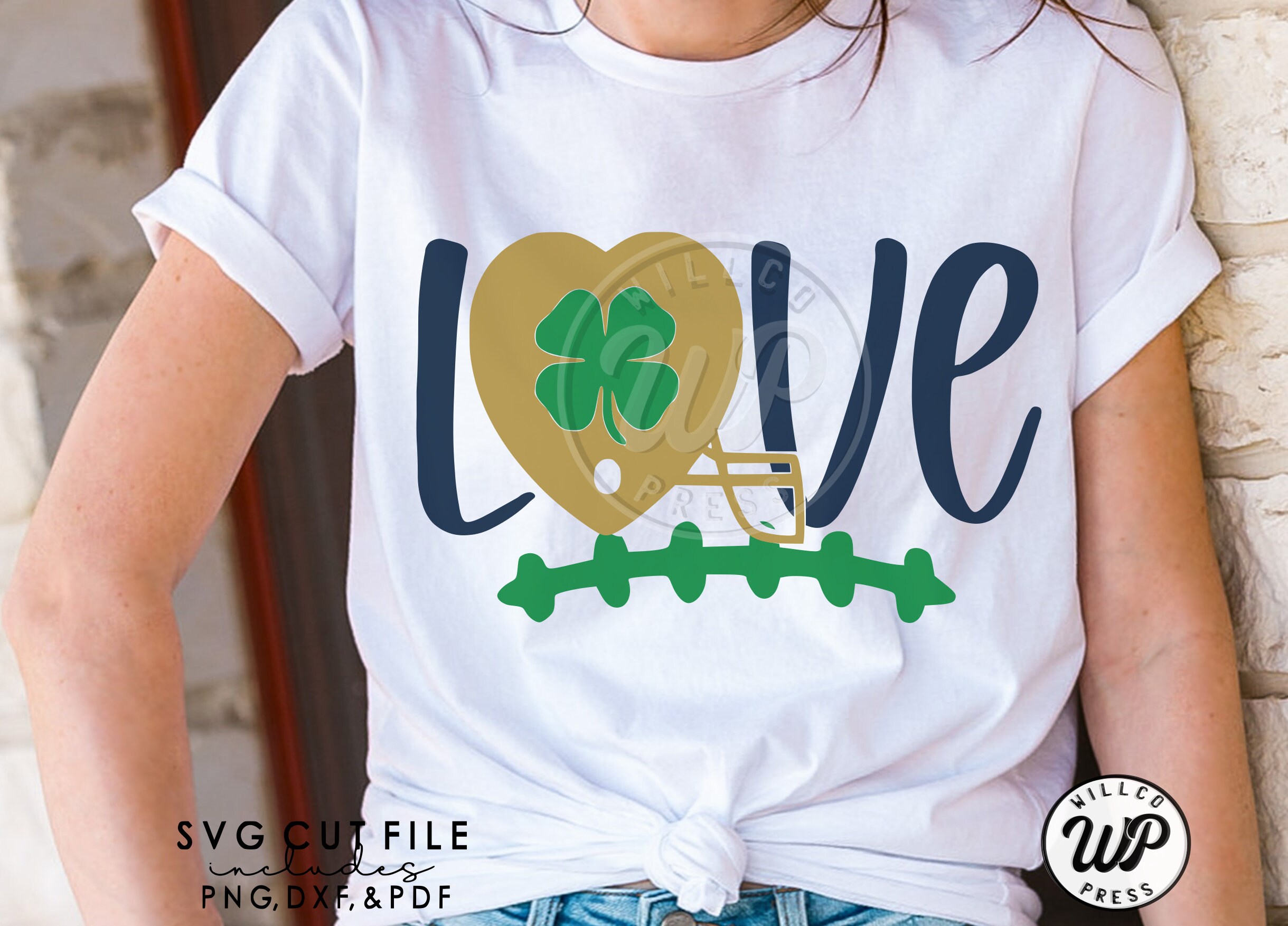 Love Irish Svg Football Svg Fighting Irish Svg Png Dxf - Etsy