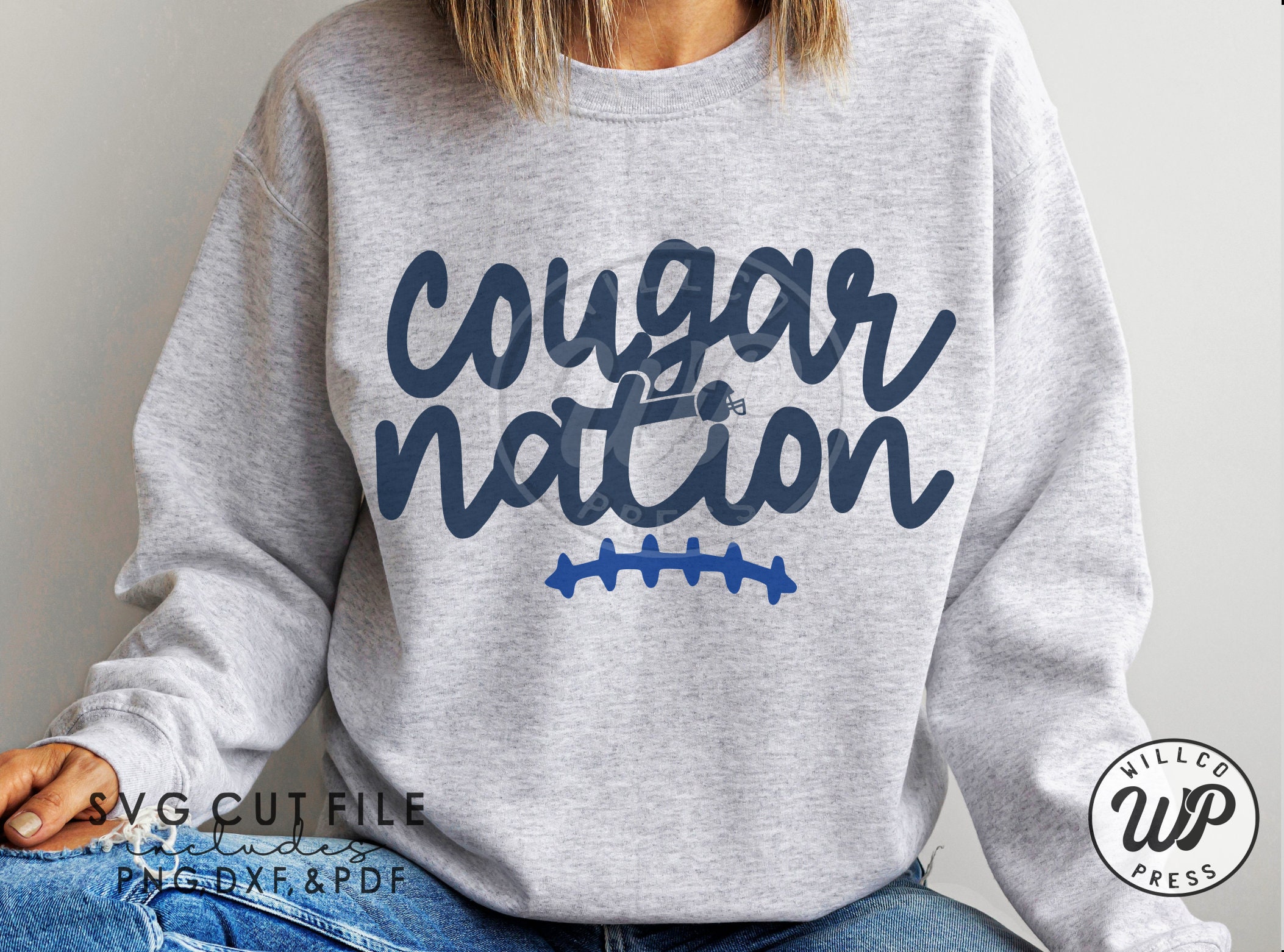 Cougar Nation Svg Cougars Football Png Dxf Svg Files for - Etsy