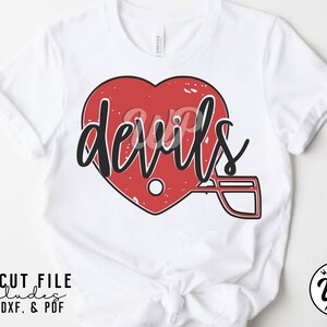 Red Devils Svg Grunge Football Png Dxf Svg Files for - Etsy