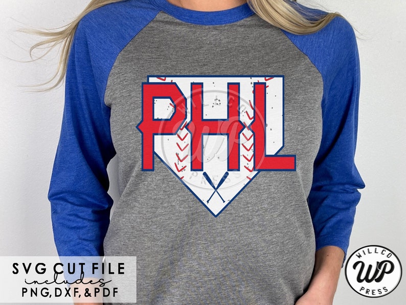 PHL Baseball Svg Philadelphia Svg Grunge Distressed Svg - Etsy